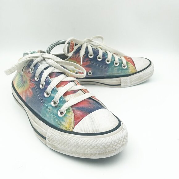 Converse | Shoes | Converse Chuck Taylor All Star Rainbow Tie Dye Low ...